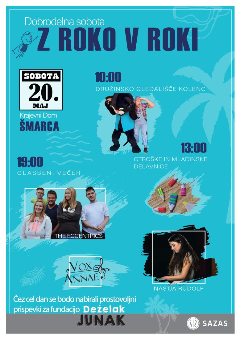 Dobrodelni dan in koncert The Eccentrics z gosti z naslovom Z roko v ...